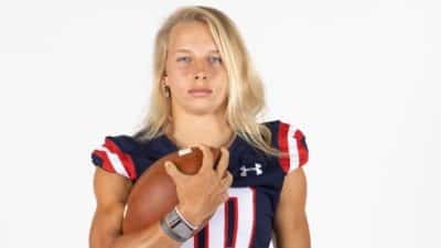 Shenandoah University junior Haley Van Voorhis makes NCAA football history