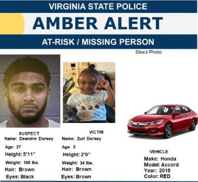 Update: Missing Virginia Beach 2-year-old located in Charlotte, suspect ...