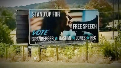 Billboard supporting free speech erected in Shenandoah County